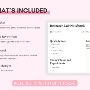 Research Lab Notebook Notion Template for Phd Students, Researchers ...