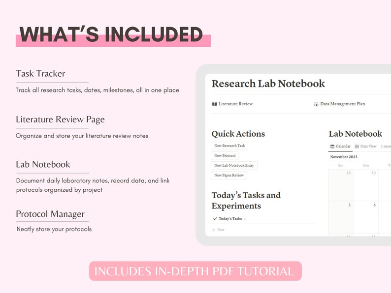 Research Lab Notebook Notion Template for Phd Students, Researchers ...