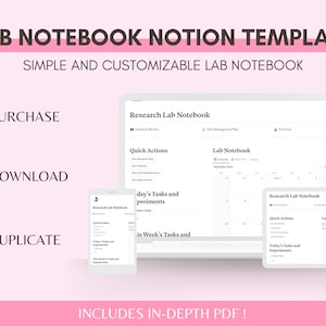 Research Lab Notebook Notion Template for Phd Students, Researchers ...