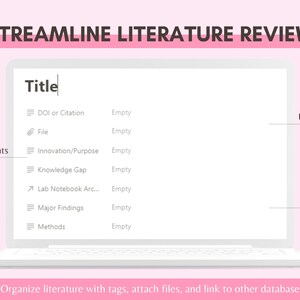 Research Lab Notebook Notion Template for Phd Students, Researchers ...