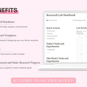 Research Lab Notebook Notion Template for Phd Students, Researchers ...