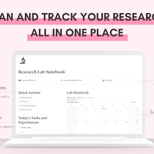 Research Lab Notebook Notion Template for Phd Students, Researchers ...