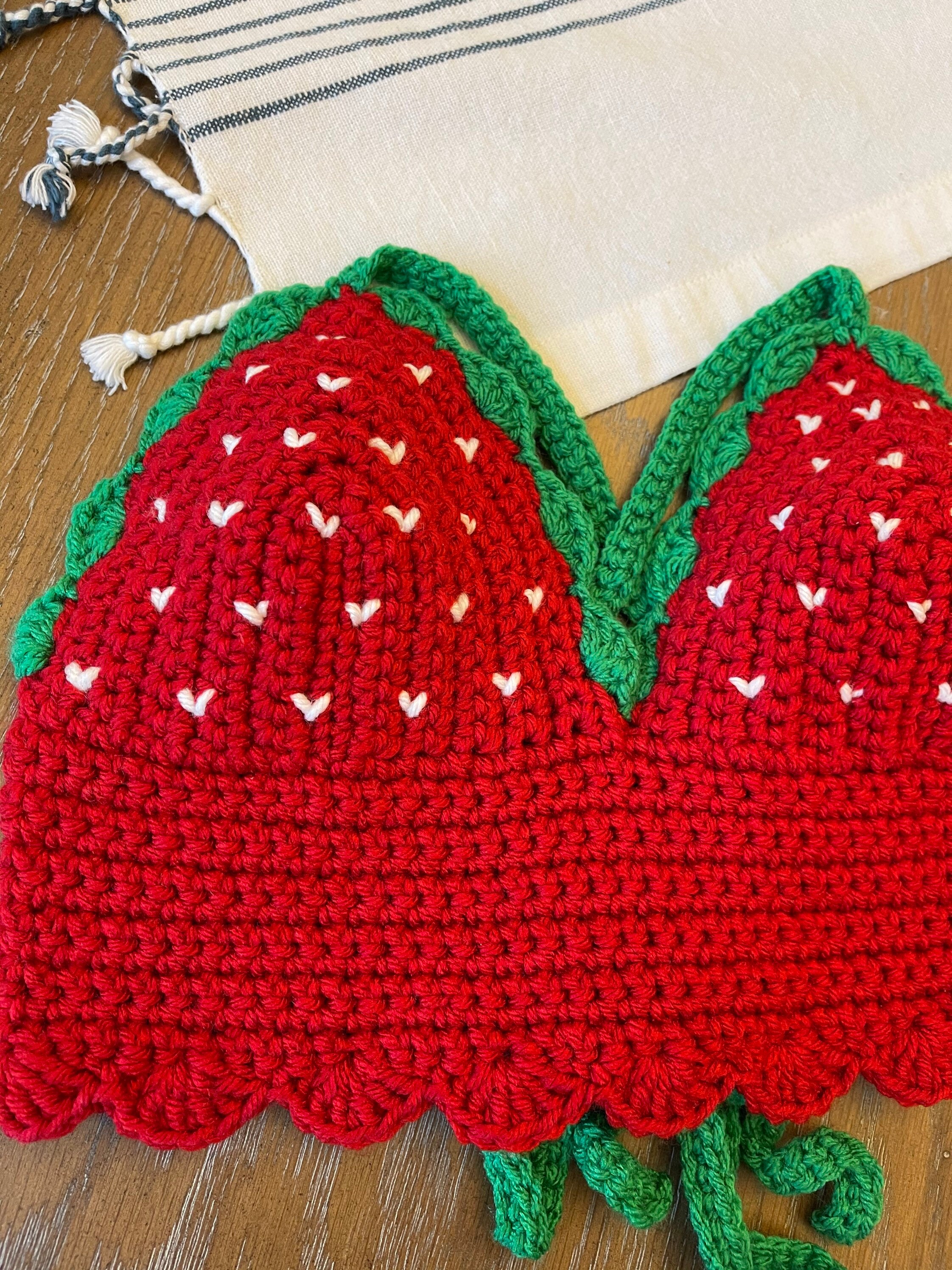 Strawberry Crochet Crop Top - Etsy