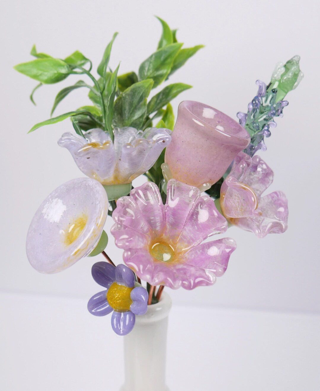 Eternal Glass Flower Bouquet, Anniversary Gift, Valentines Day Floral ...