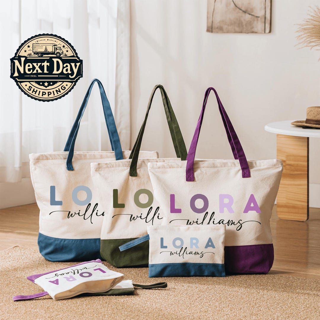 Custom Name Tote Bag, Personalized Gift With Your Text, Perfect for ...