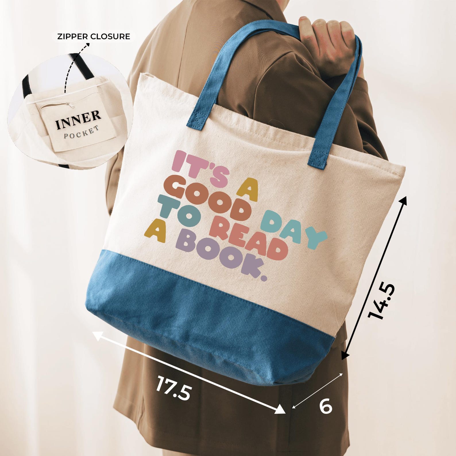 It’s a Good Day to Read a Book Tote Bag, Book Lover Gift, Literary ...