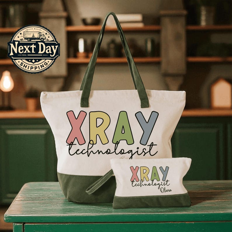 Custom X-ray Technologist Tote Bag, Personalized Radiology Gift ...