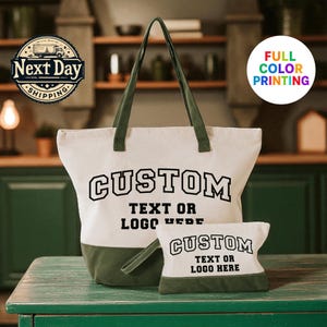 Custom Logo Tote Bag: Personalized Canvas Design - Etsy