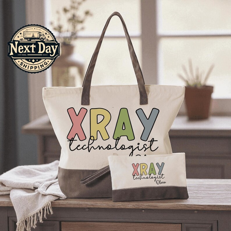 Custom X-ray Technologist Tote Bag, Personalized Radiology Gift ...