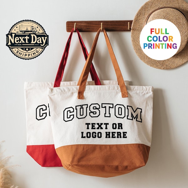 Custom Print Canvas Bags - Etsy