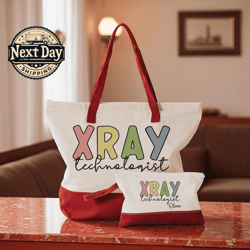 Custom X-ray Technologist Tote Bag, Personalized Radiology Gift ...
