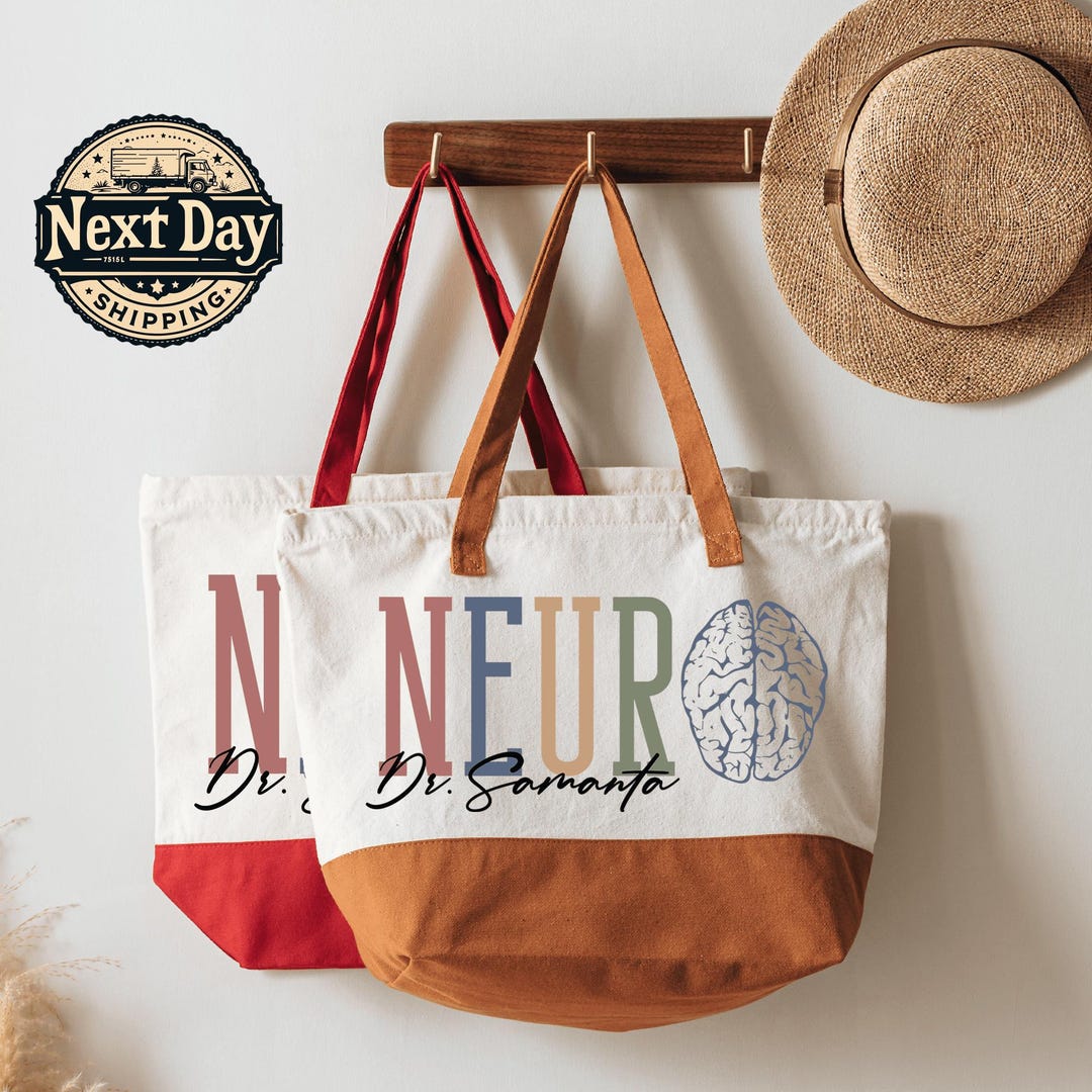 Personalized Neuro Tote Bag, Custom Neurology Gift, Brain Science ...