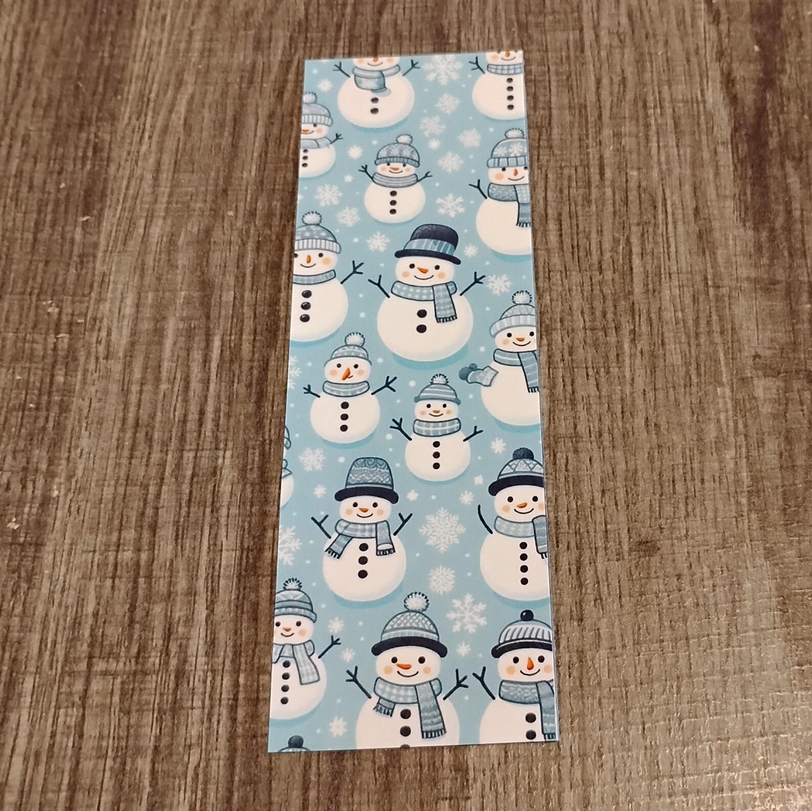 Double Sided Laminated Snowman Bookmark Winter Christmas Gifts for ...