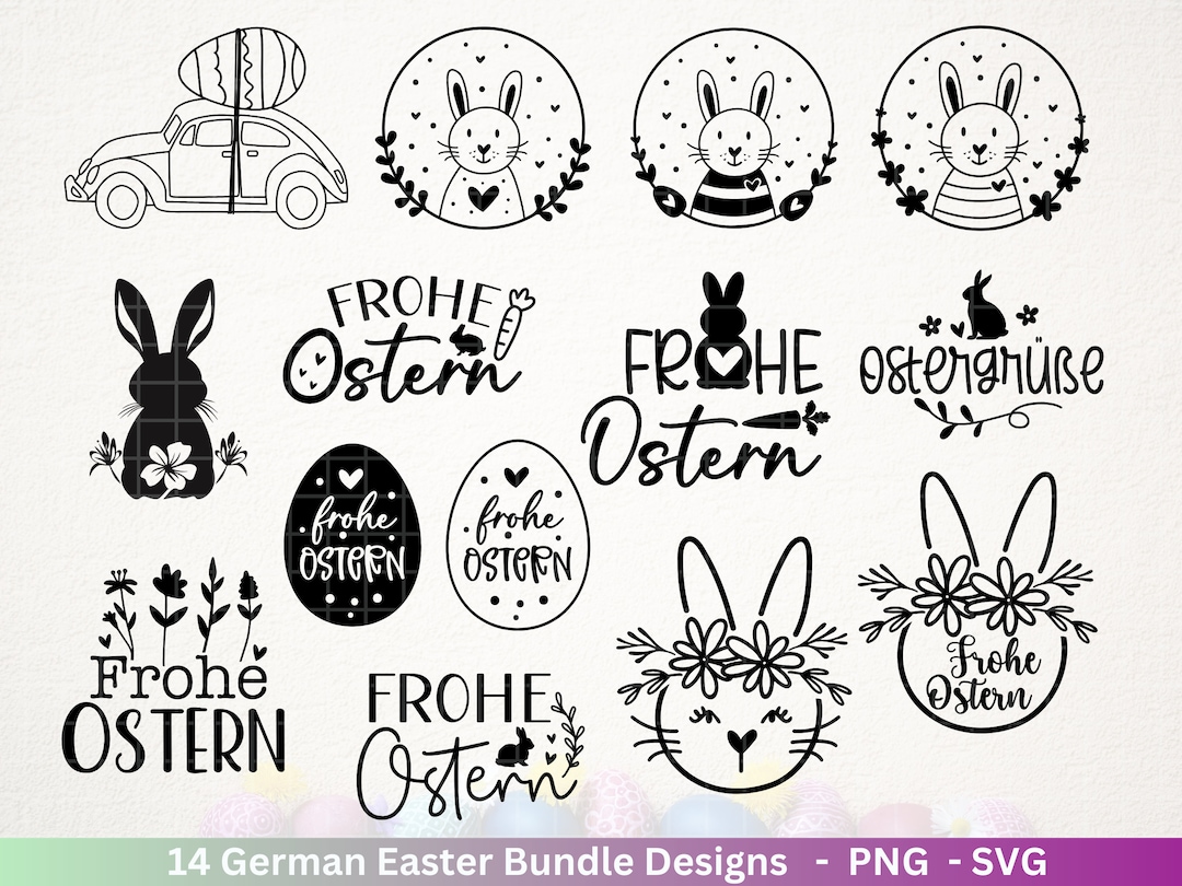 Deutsche Ostern Plotterdatei Bundle svg - Ostern Designs deutsch - Ostern Cricut Silhouette ...