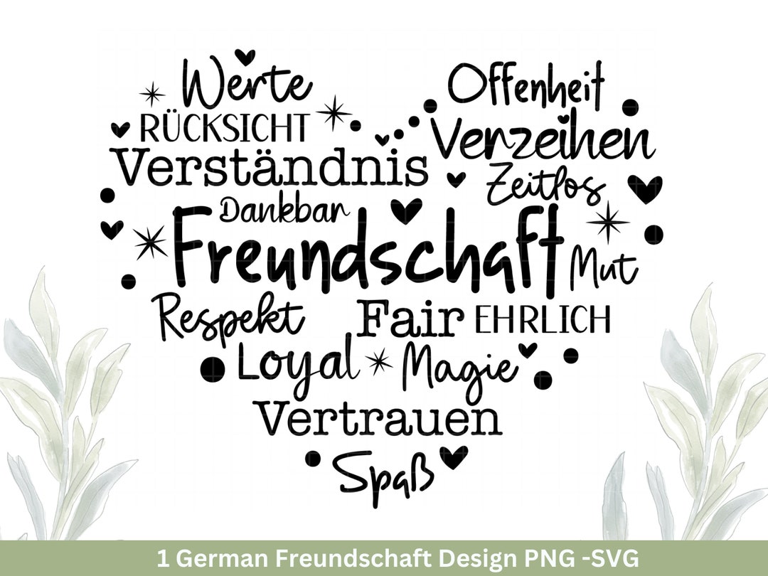 Deutsche Plotterdatei Herz Freundschaft- Plotterdatei Beste Freunde svg ...