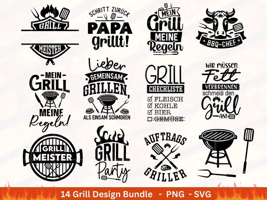German Plotter File Grilling Grill Time Sayings Svg Grill Master Svg ...
