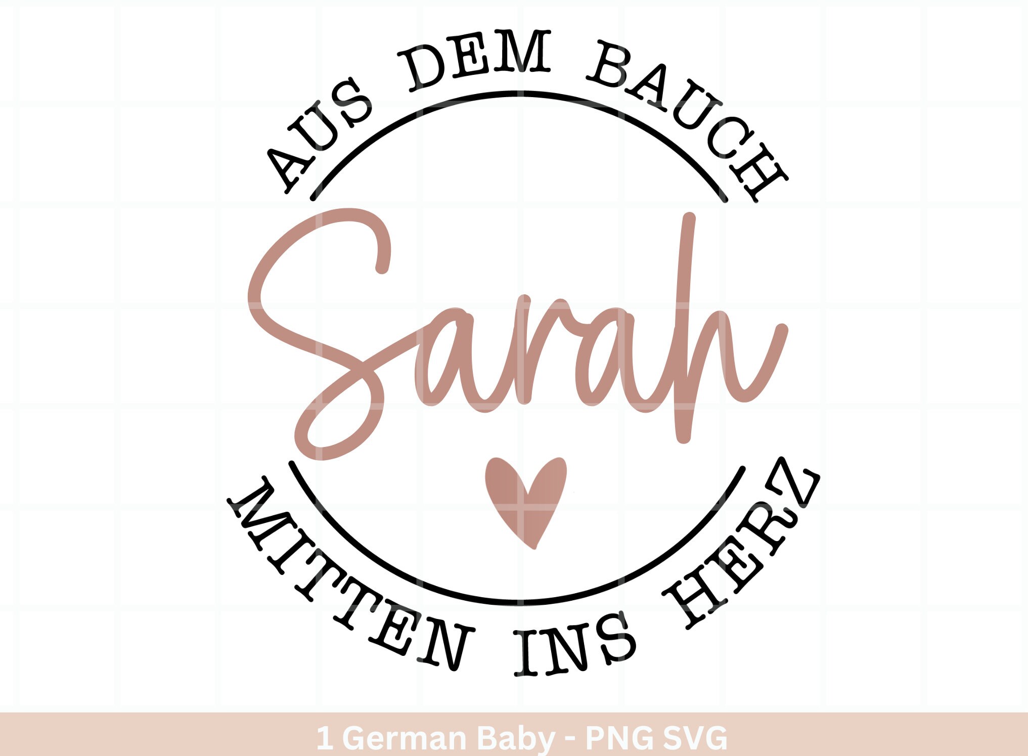 German Plotterdatei - Aus dem Bauch mitten ins Herz Babybody - Baby Shower Geschenk Svg - Vater ...