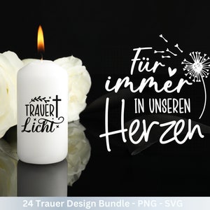 Plotterdatei Trauer - Abschied Svg - Kerzen Sprüche Trauer - Grablichter Sprüche deutsch - Du ...