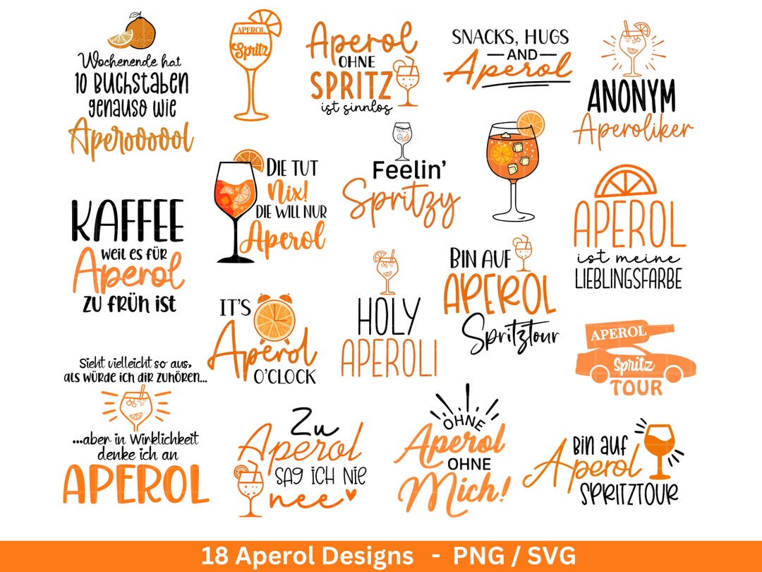 Deutsche Plotterdatei Aperol svg png Bundle - Holy Aperoli svg - Aperol Spritztour svg - Cricut ...