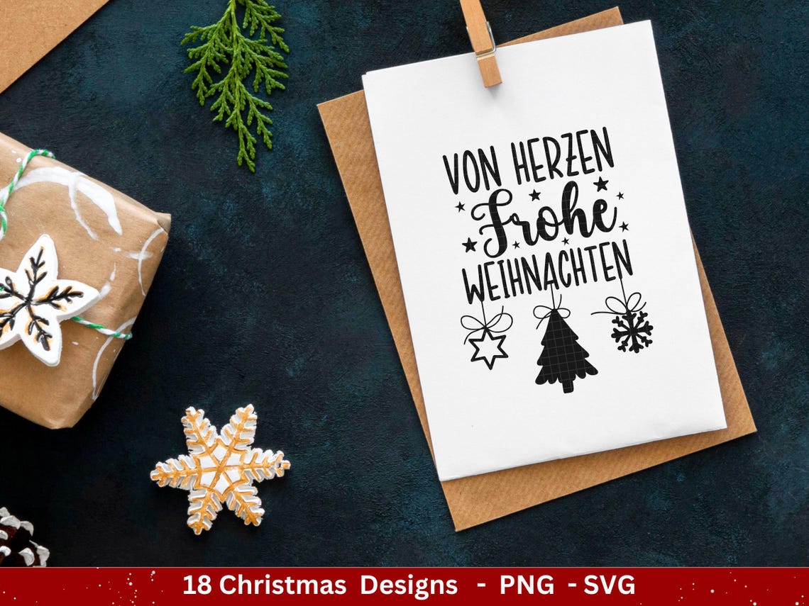 German Plotter File Christmas - German Christmas Lettering - Christmas ...
