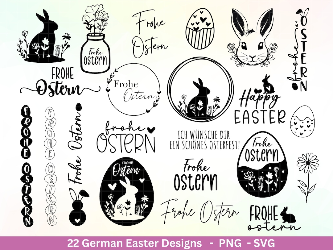 Deutsche Ostern Plotterdatei Bundle svg - Ostern Designs deutsch ...