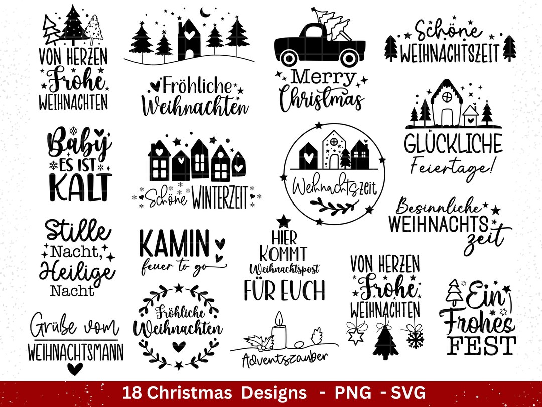 German Plotter File Christmas - German Christmas Lettering - Christmas ...