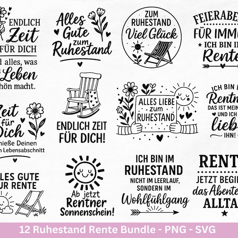 Pensionierung ruhestand clipart - Etsy.de