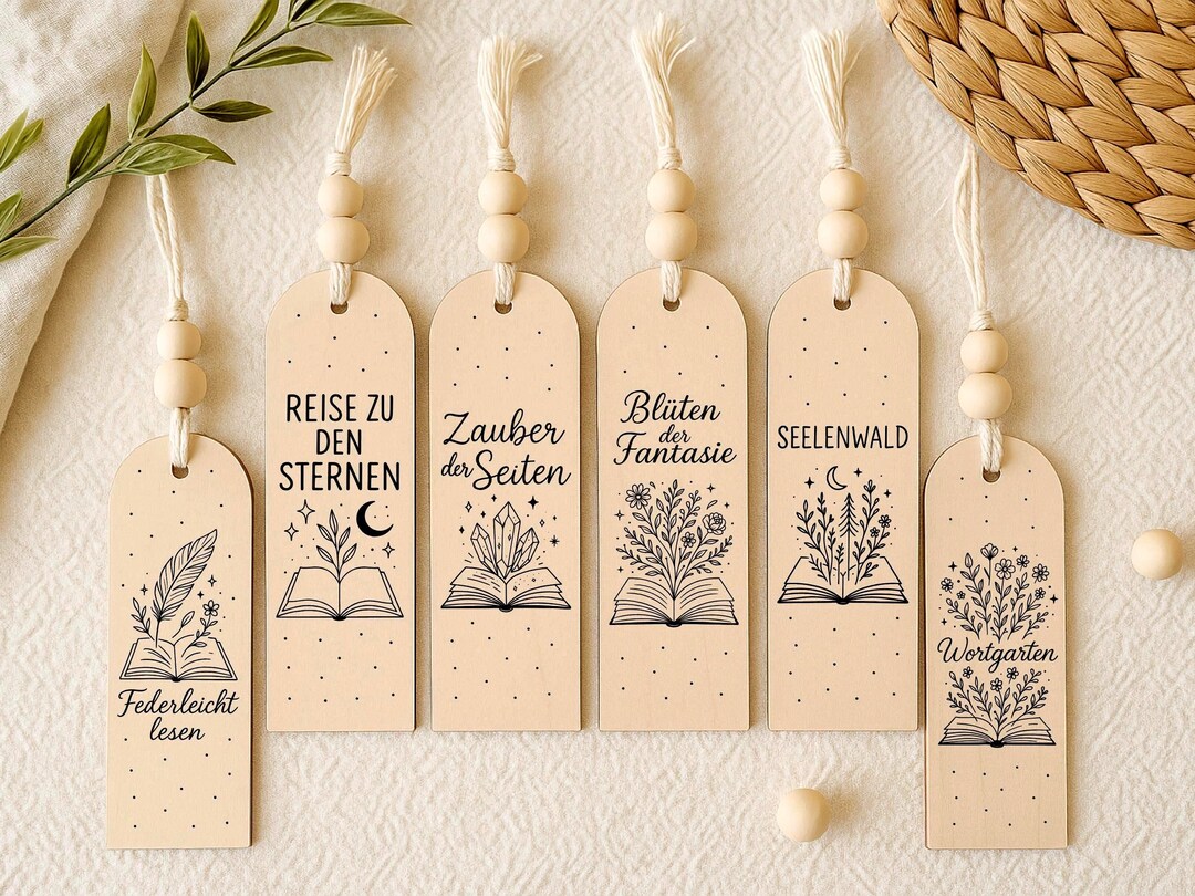 Bookmark SVG Laser File – German Sayings & Book Quotes – Plotter File ...