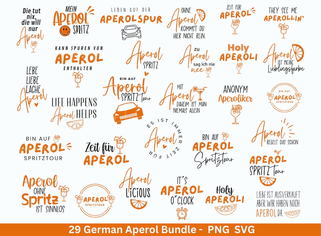 German Aperol Svg Png Bundle - Holy Aperoli Svg - Aperol Jaunt Svg ...