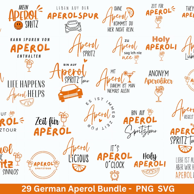 Aperol spritz plotterdatei - Etsy.de