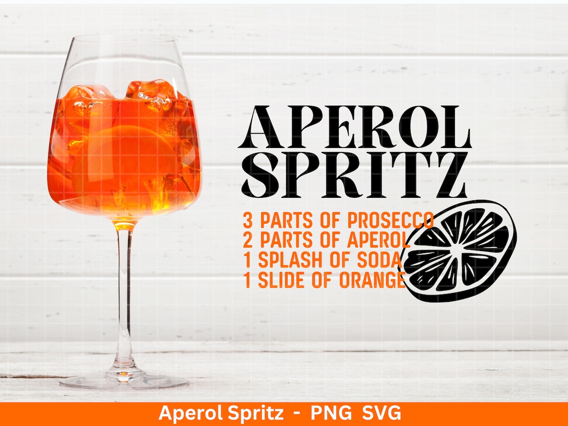 Aperol Spritz SVG PNG - Aperol SVG - Aperol Spritz Tour SVG - Cricut ...