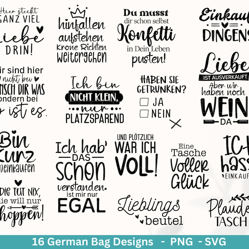 Plotterdatei tasche sprüche - Etsy.de