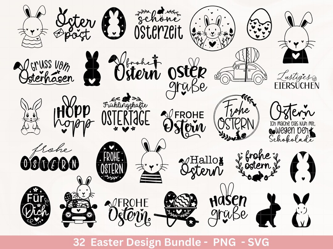 Deutsche Ostern Plotterdatei Bundle svg - Ostern Designs deutsch ...