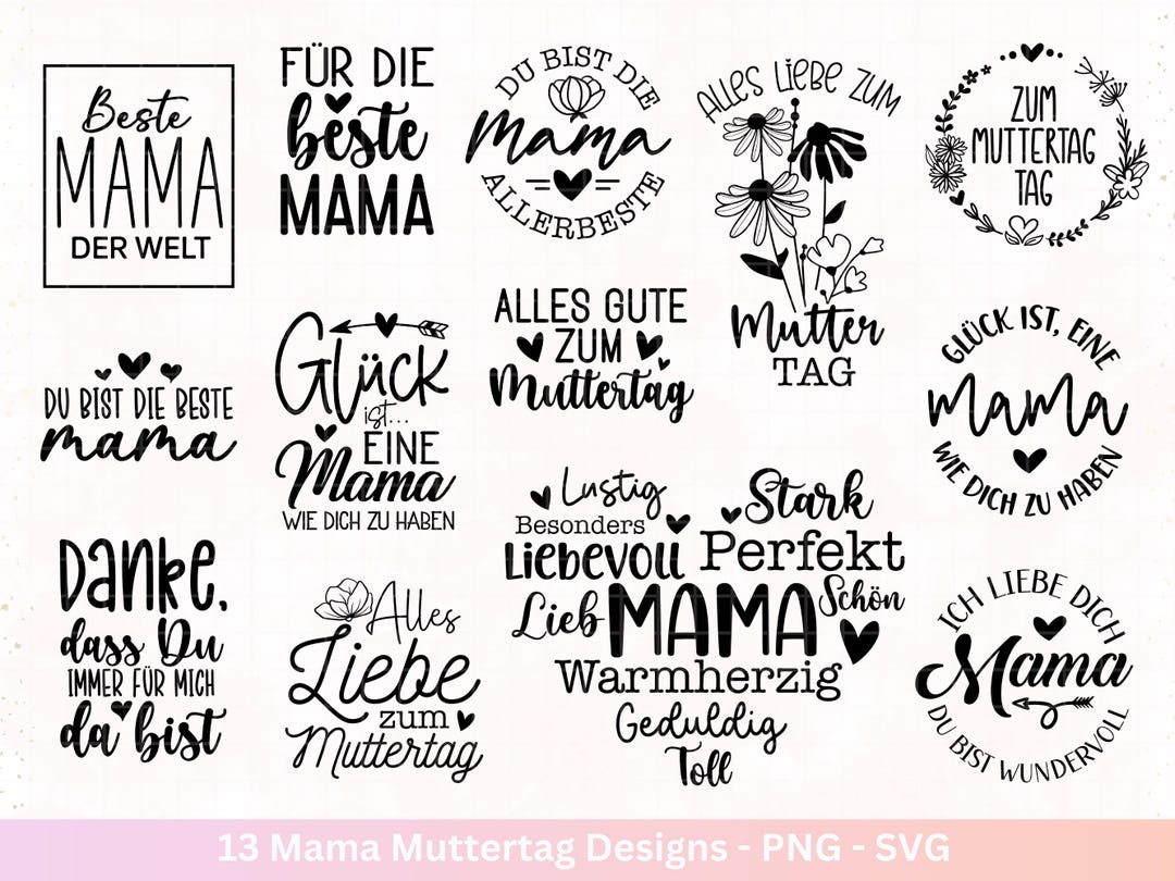 Plotterdatei Muttertag - Mama svg - Deutsche Sprüche - Herz svg - Plotterdatei Mama - Cricut svg ...