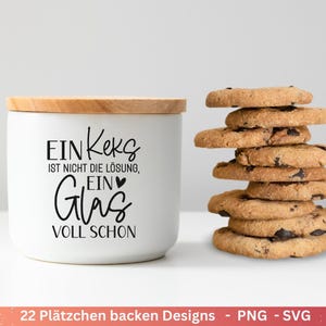 Plotterdatei backen Weihnachten - backen svg - Deutsche Sprüche backen - Cricut svg - Keksdose ...