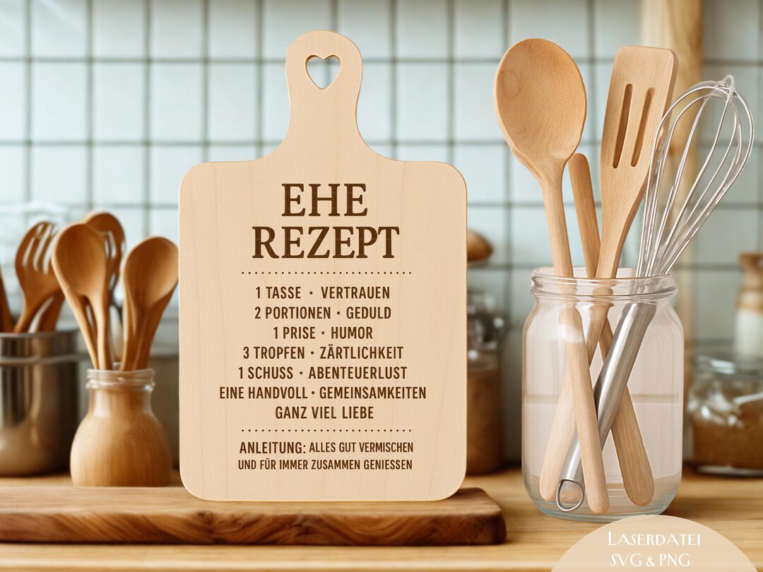 Marriage Recipe SVG – Laser Cutting Board File | Wood Engraving File ...