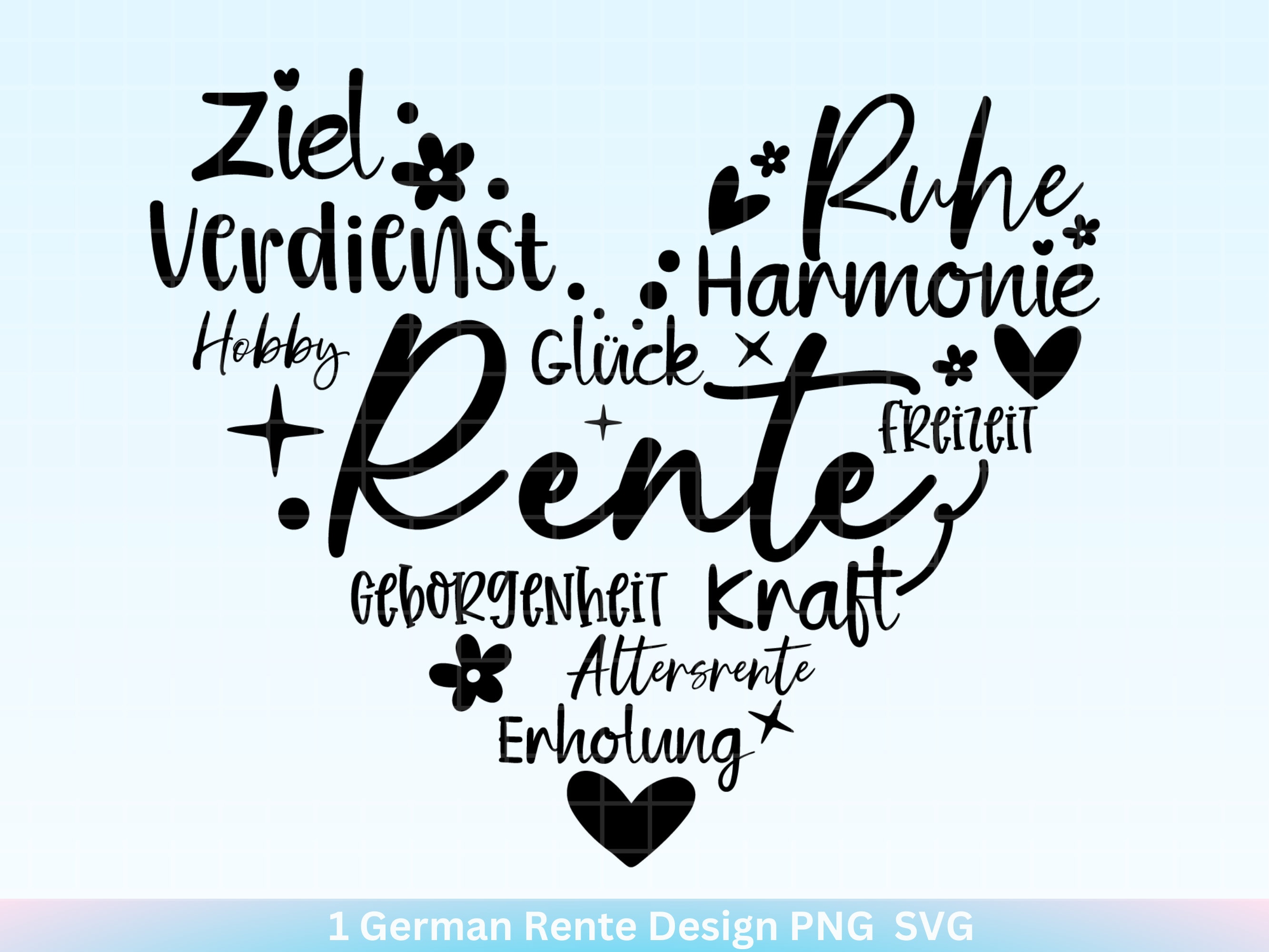 Deutsche Plotterdatei Rente Plotterdatei Herz svg - Etsy.de