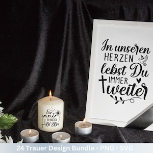 Plotterdatei Trauer - Abschied Svg - Kerzen Sprüche Trauer - Grablichter Sprüche deutsch - Du ...
