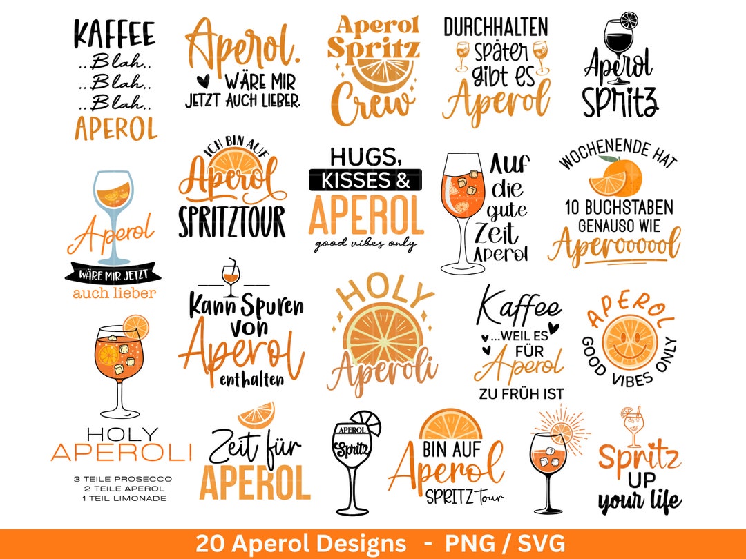 Deutsche Plotterdatei Aperol svg png Bundle - Holy Aperoli svg - Aperol Spritztour svg - Cricut ...