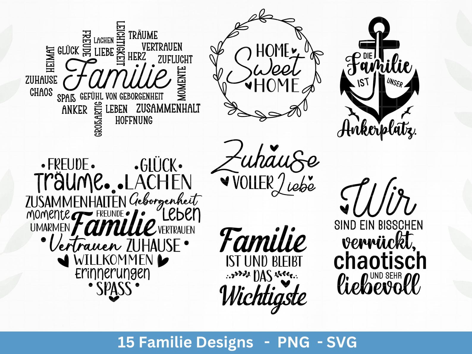 German Plotter File Family - Plotter File Heart SVG - Family SVG ...