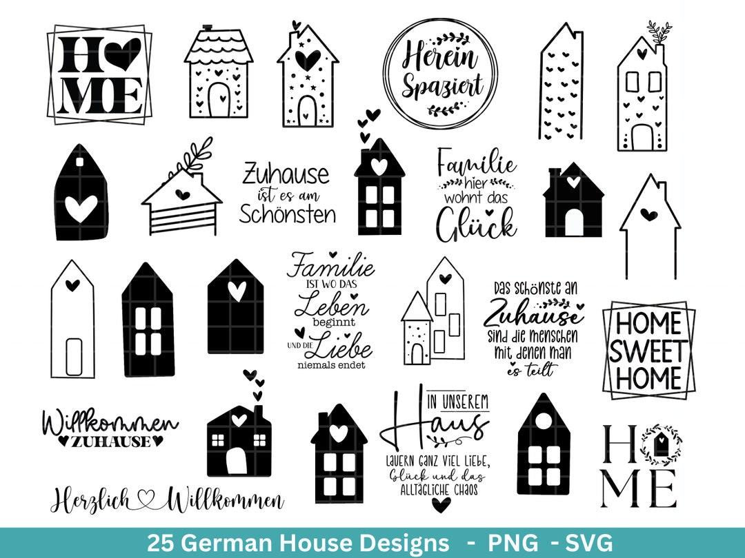 Plotterdatei Home svg - Zuhause Schriftzug Sprüche svg - Clipart Plotterdatei Deutsch - Cricut ...