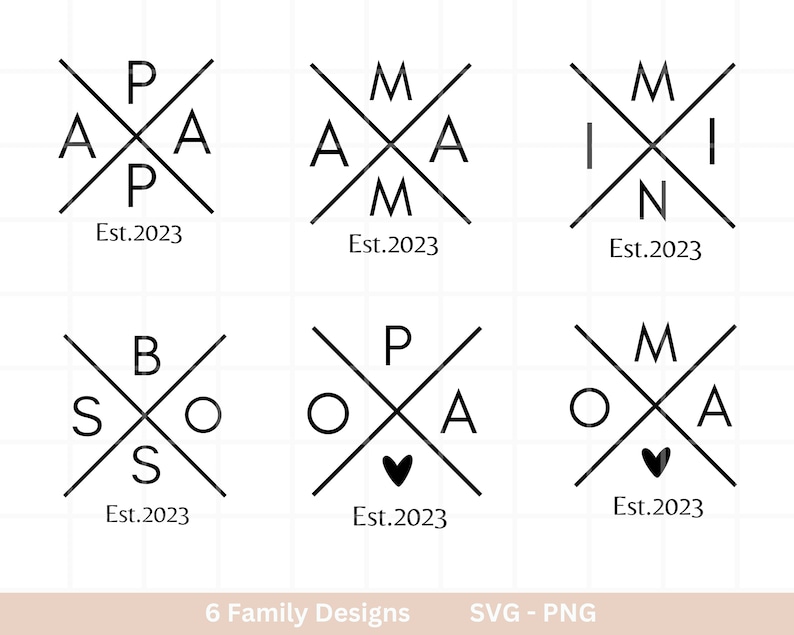 Familiennamen Plotterdatei Papa svg Mama svg Mini svg - Etsy.de