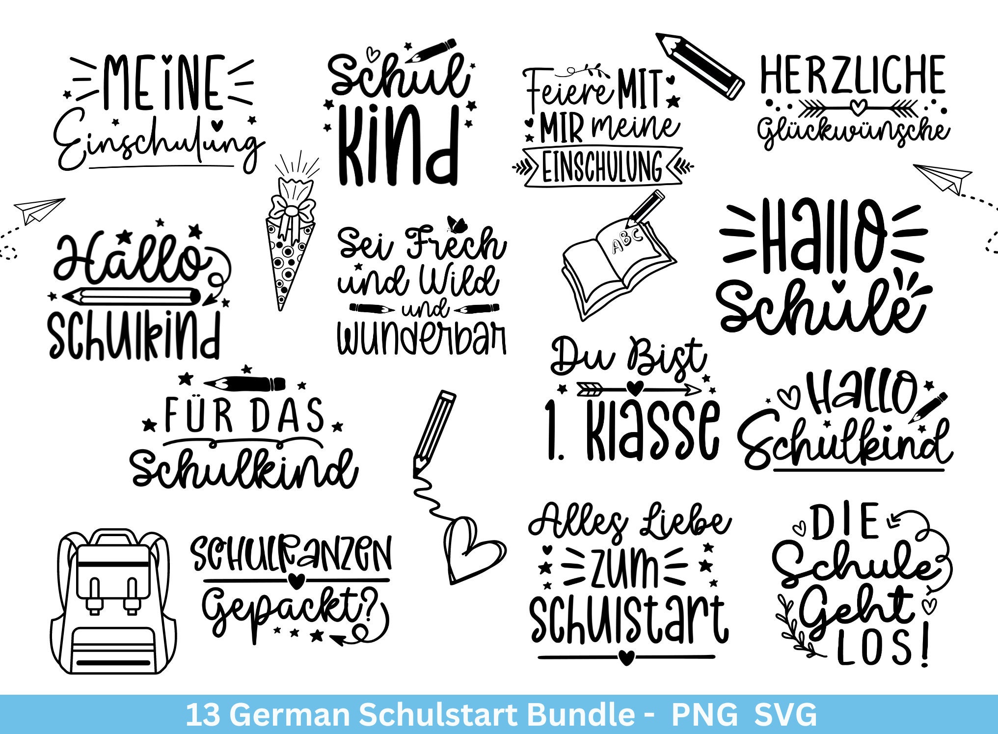 German Plotterdatei Einschulung svg png Schulstart svg - Etsy.de