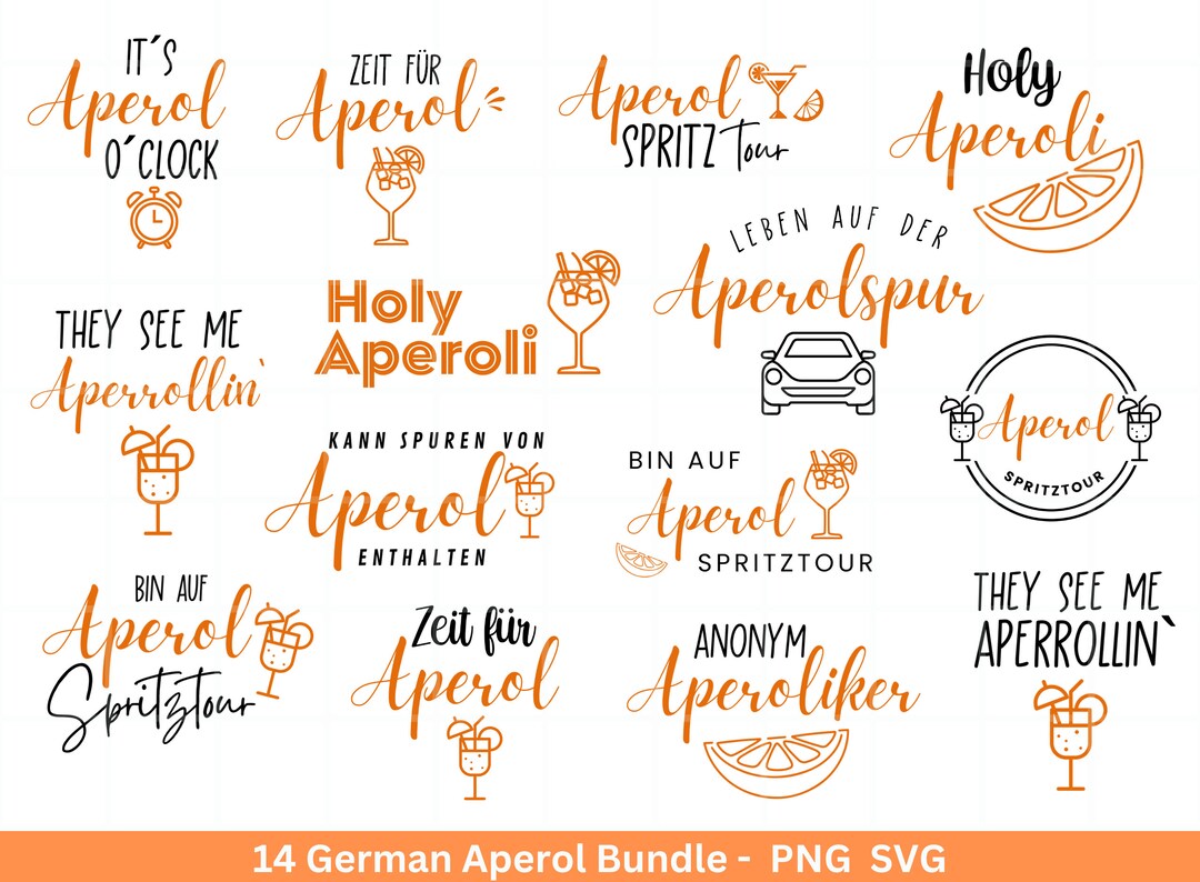 German Aperol svg png Bundle - Holy Aperoli svg - Aperol Spritztour svg ...