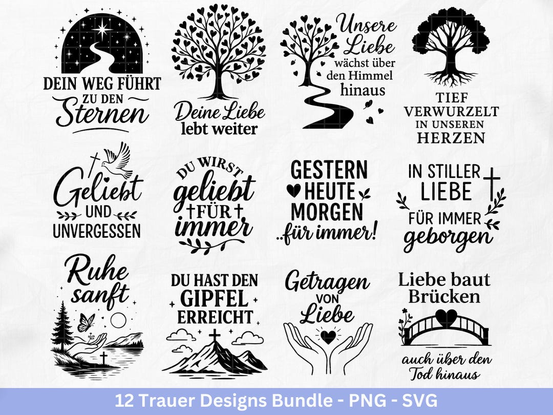 Plotter File for Mourning - Farewell SVG - Candle Sayings for Mourning ...