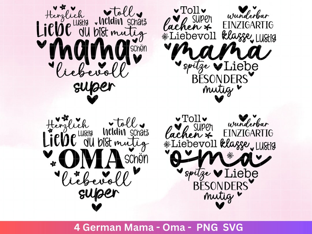 Deutsche Plotterdatei Herz Du bist - Plotterdatei Muttertag svg - Herz ...