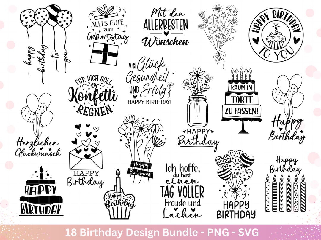 Plotterdatei Geburtstag Geburtstagssprüche svg Geburtstag svg Cricut ...
