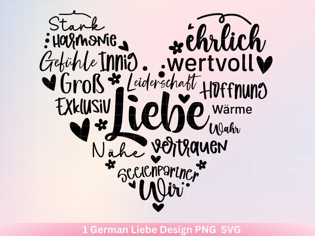 German Plotter File Love Plotter File Heart Svg Love Sayings Svg German ...