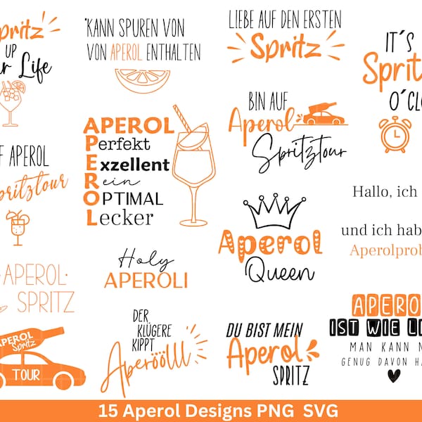 Aperolglas plotterdatei - Etsy.de