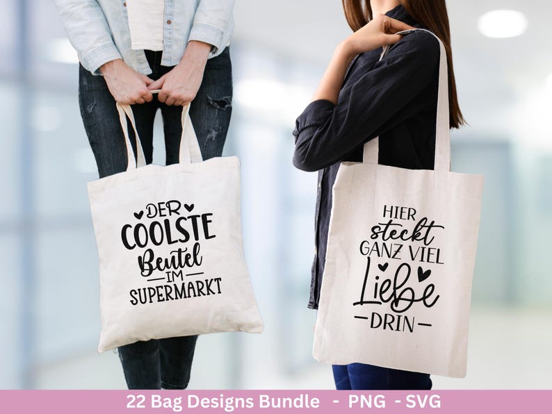 German Sayings for Bags Plotter File - Bag Sayings Svg - Jute Bag ...